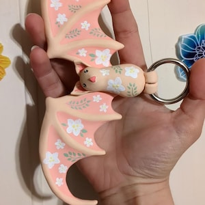 Peach Floral Bat - Etsy
