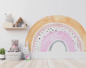 Boho Rainbow Wall Stickers Wall Decor Boho Watercolor - Etsy