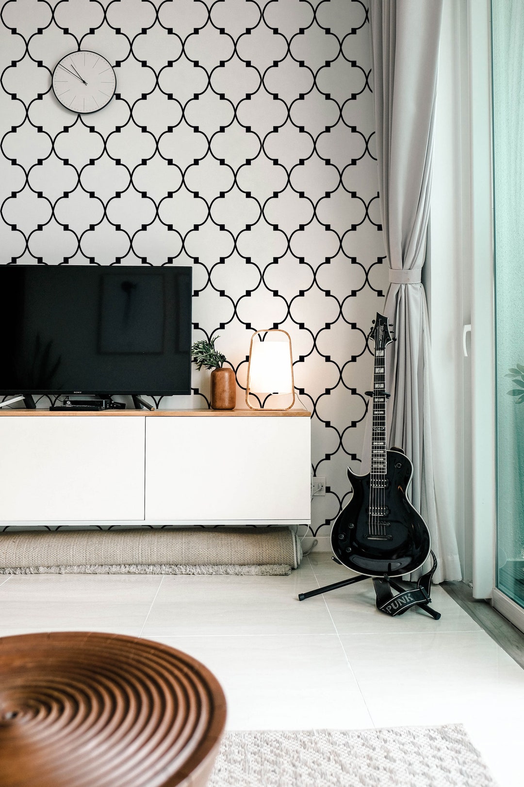 Retro Moroccan Design Wallpaper, Quatrefoil Morocco, Removable and ...