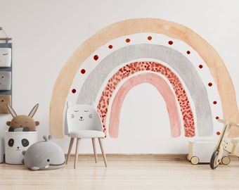 Boho Rainbow Wall Stickers Wall Decor Boho Watercolor - Etsy