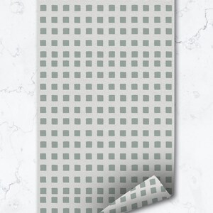 Sage Green Plaid Removable Wallpaper, Buffalo Check Wallpaper ...