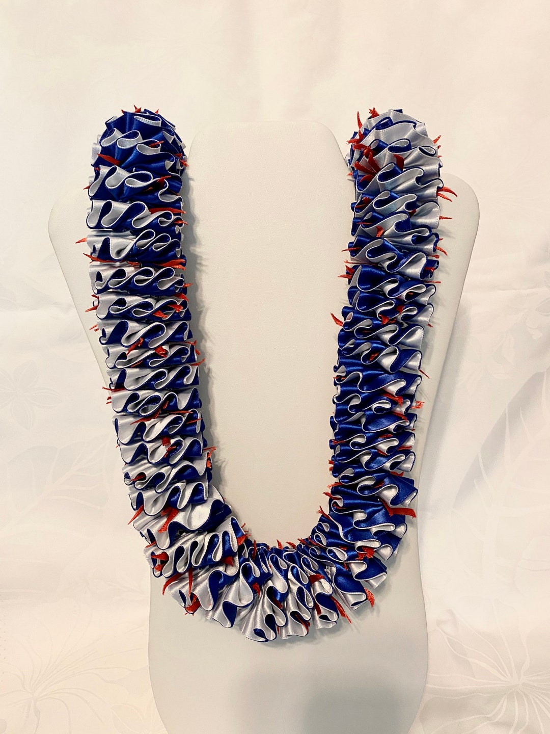 ALOHA NUI LOA - Double Satin Ribbon Lei With Accents (custom) - Etsy