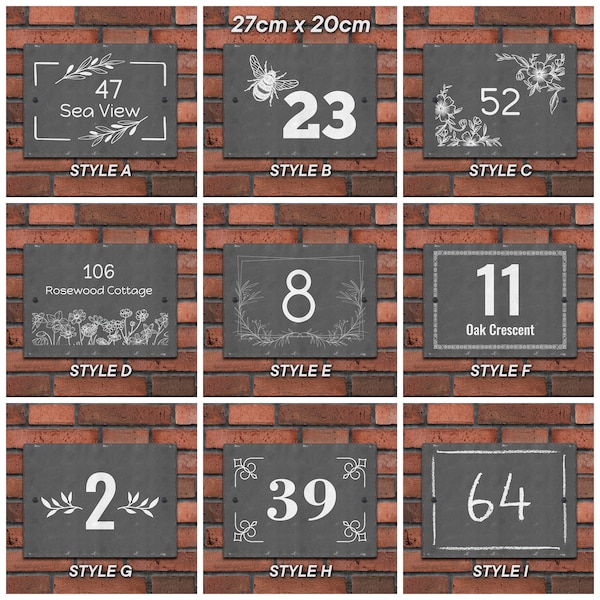 House Number Plaque - Etsy UK