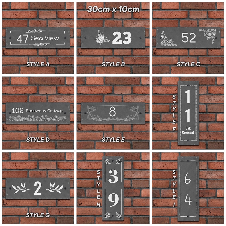 Rustic Slate Door Number Slate Gate Sign Plaque Stone Home - Etsy UK