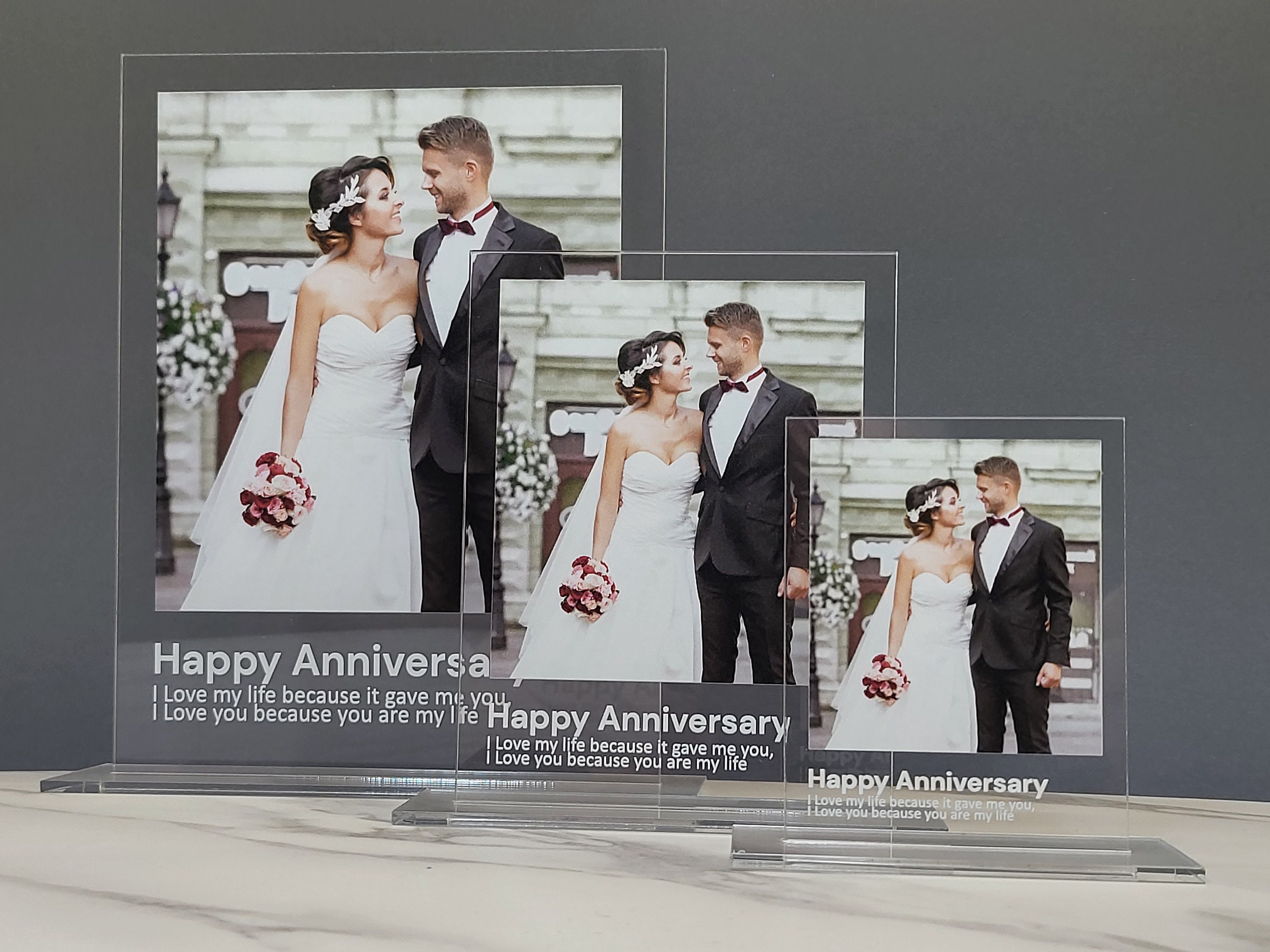 Personalised Photo Print Acrylic Plaque With Custom Message 3 - Etsy UK