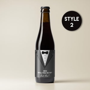 Personalised Beer Bottle Stickers for Best Man Proposal | Groomsman ...