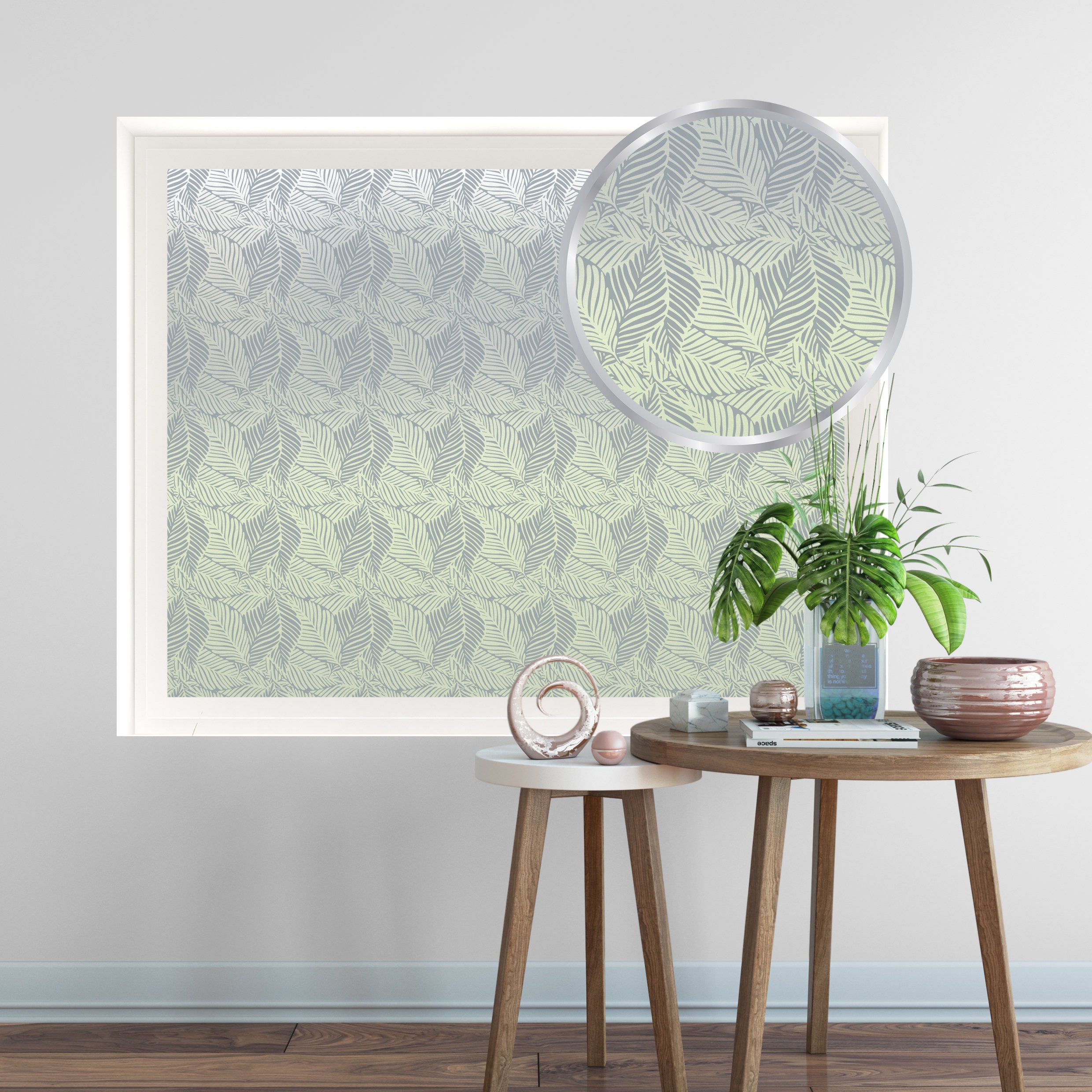 Privacy Frosted Pattern Window Film Decorative Etched Colourful Feature ...