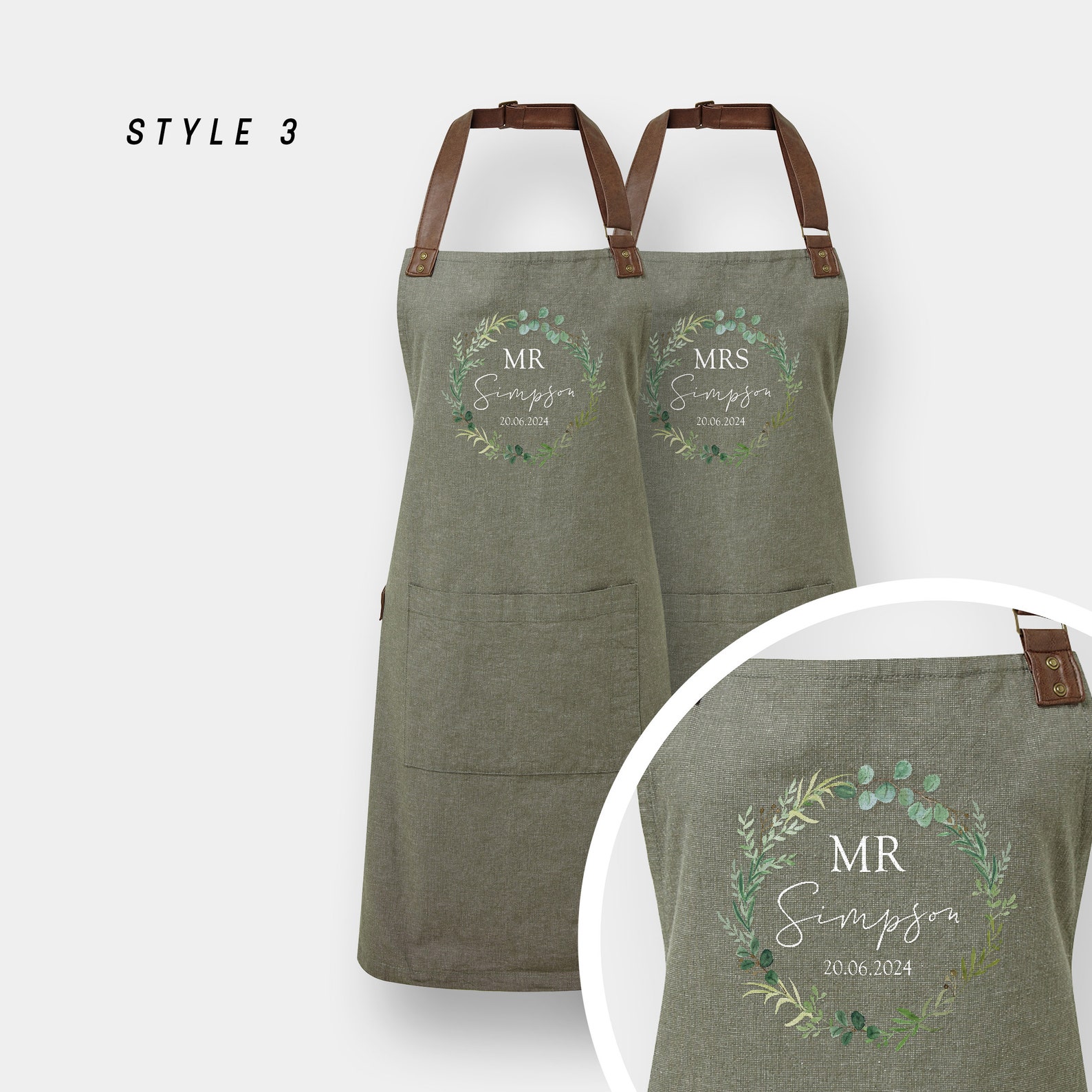 Matching Couples Set of Aprons - 4 Designs to Choose From, Wedding ...