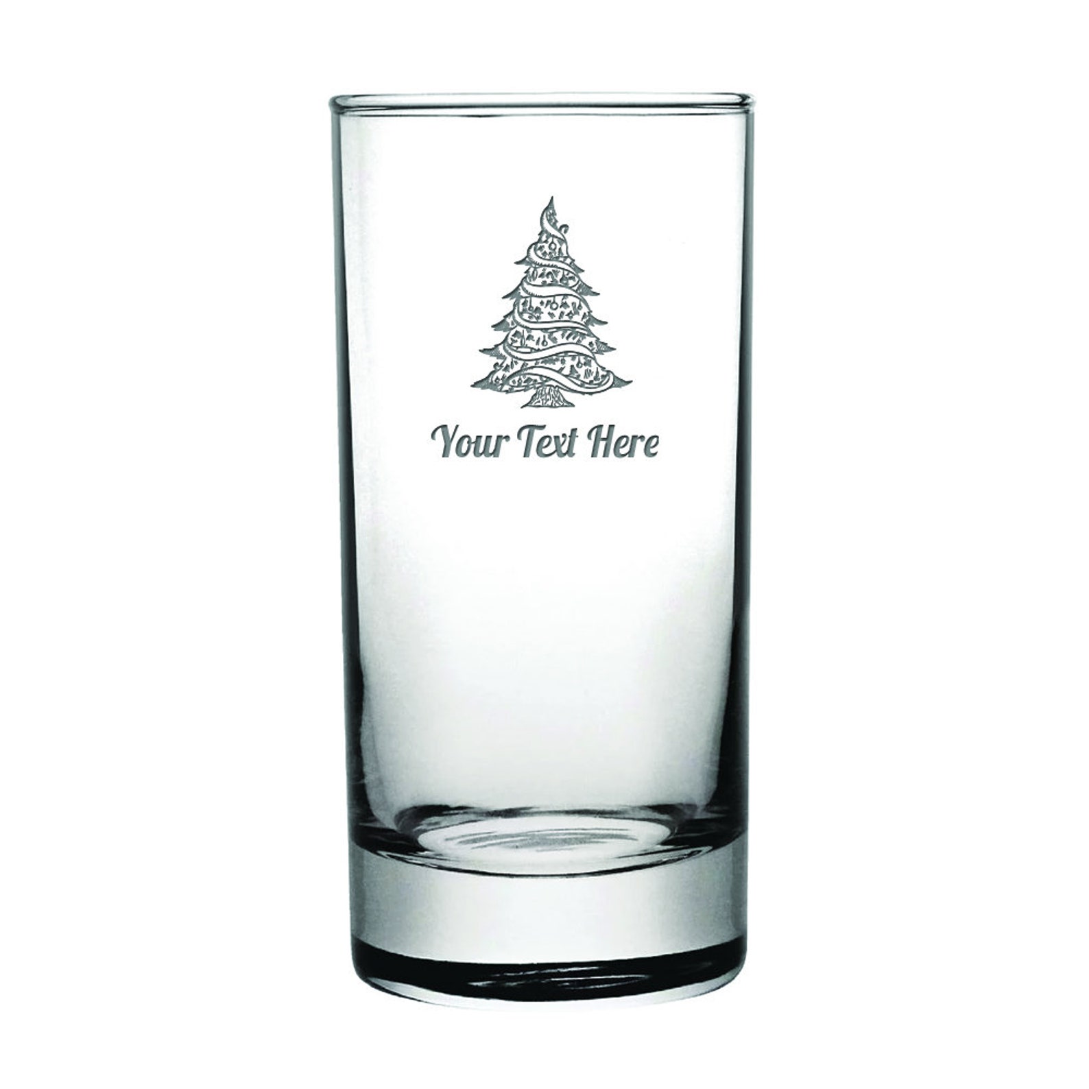 Personalised Glass Engraved Glasses Christmas Gift, Custom Text on ...