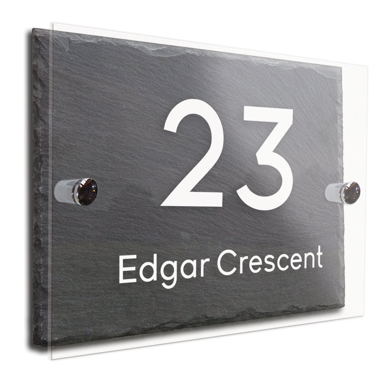 Personalised Slate & Acrylic Door Number Double Combination - Etsy UK