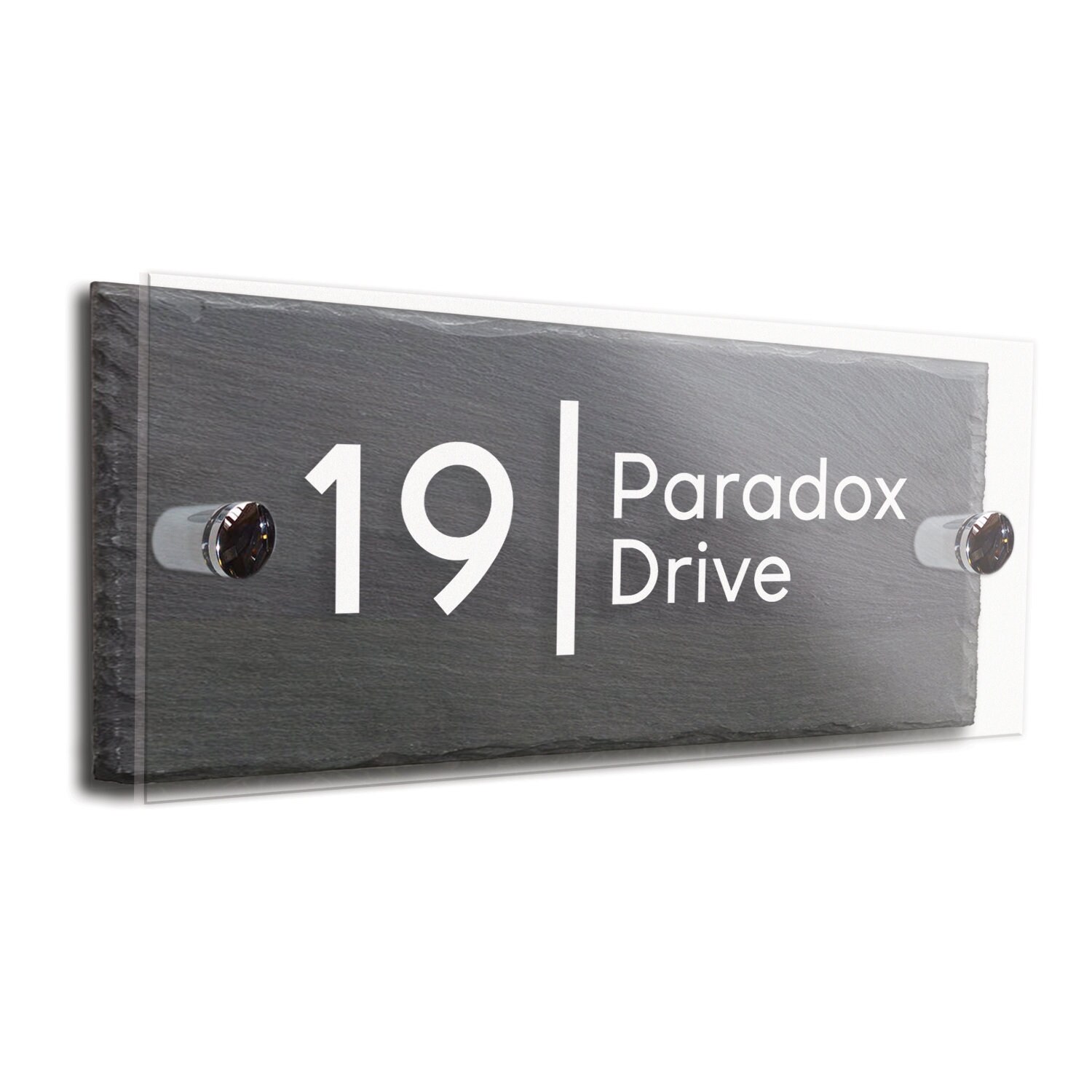 Personalised Slate & Acrylic Door Number Double Combination - Etsy UK