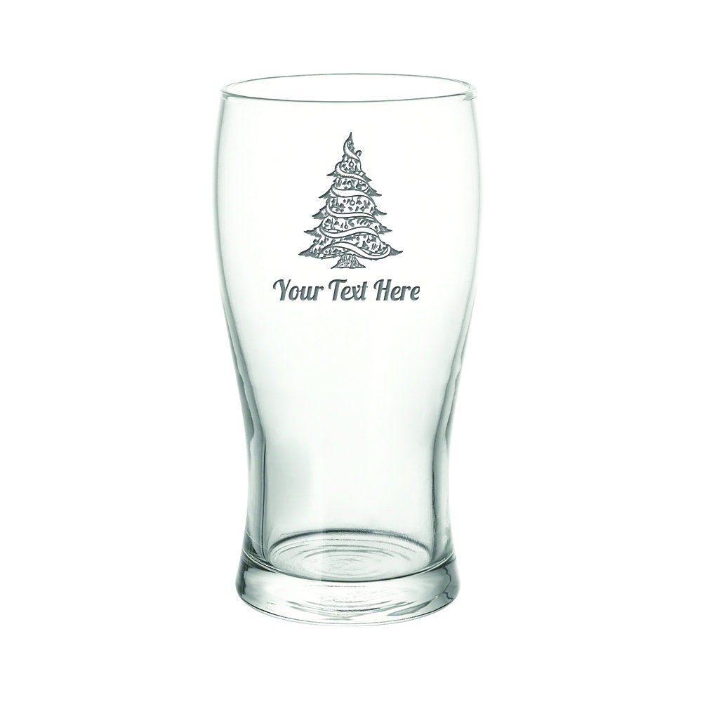 Personalised Glass Engraved Glasses Christmas Gift, Custom Text on ...