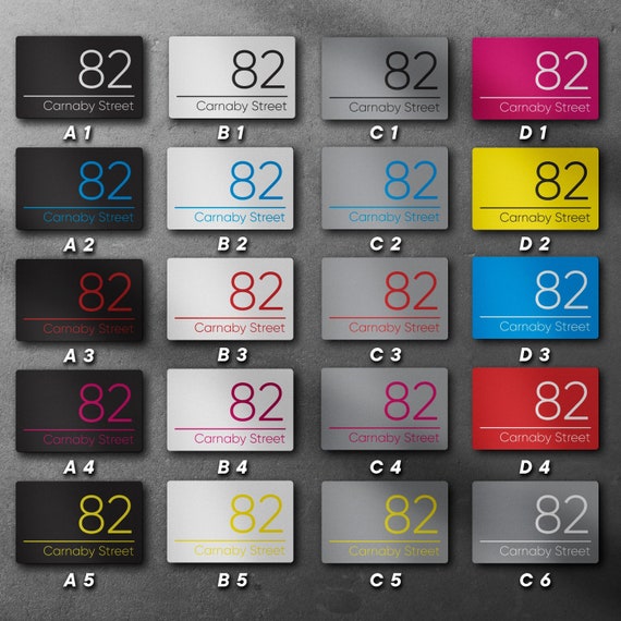 Personalised Contemporary Hidden Fixings Metal House Sign - Etsy UK