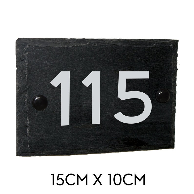 Rustic Slate House Gate Sign Plaque Door Number Personalised | Etsy UK