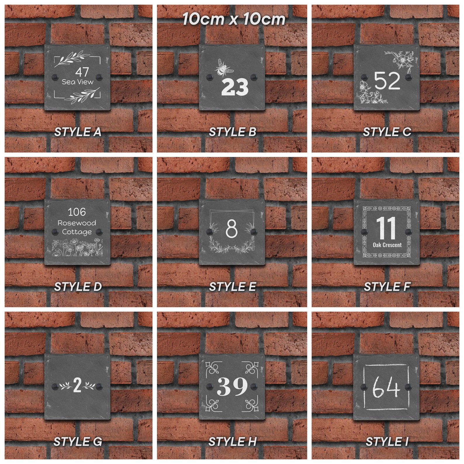 Rustic Slate Door Number Slate Gate Sign Plaque Stone Home - Etsy UK