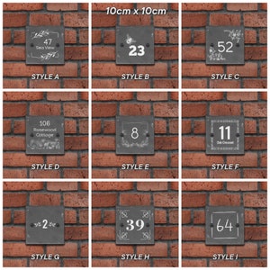 Rustic Slate Door Number, Slate Gate Sign Plaque, Stone Home Number ...