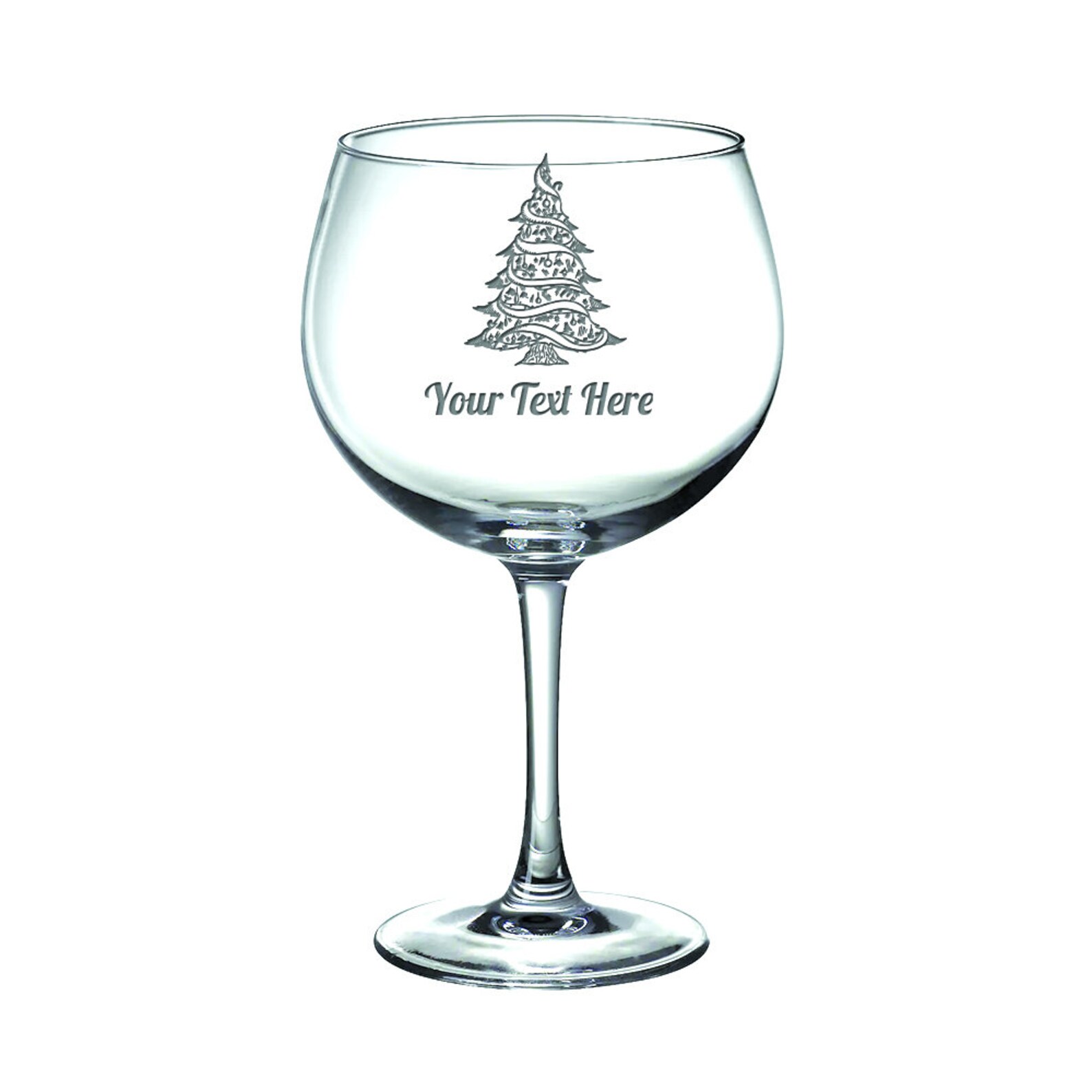 Personalised Glass Engraved Glasses Christmas Gift, Custom Text on ...