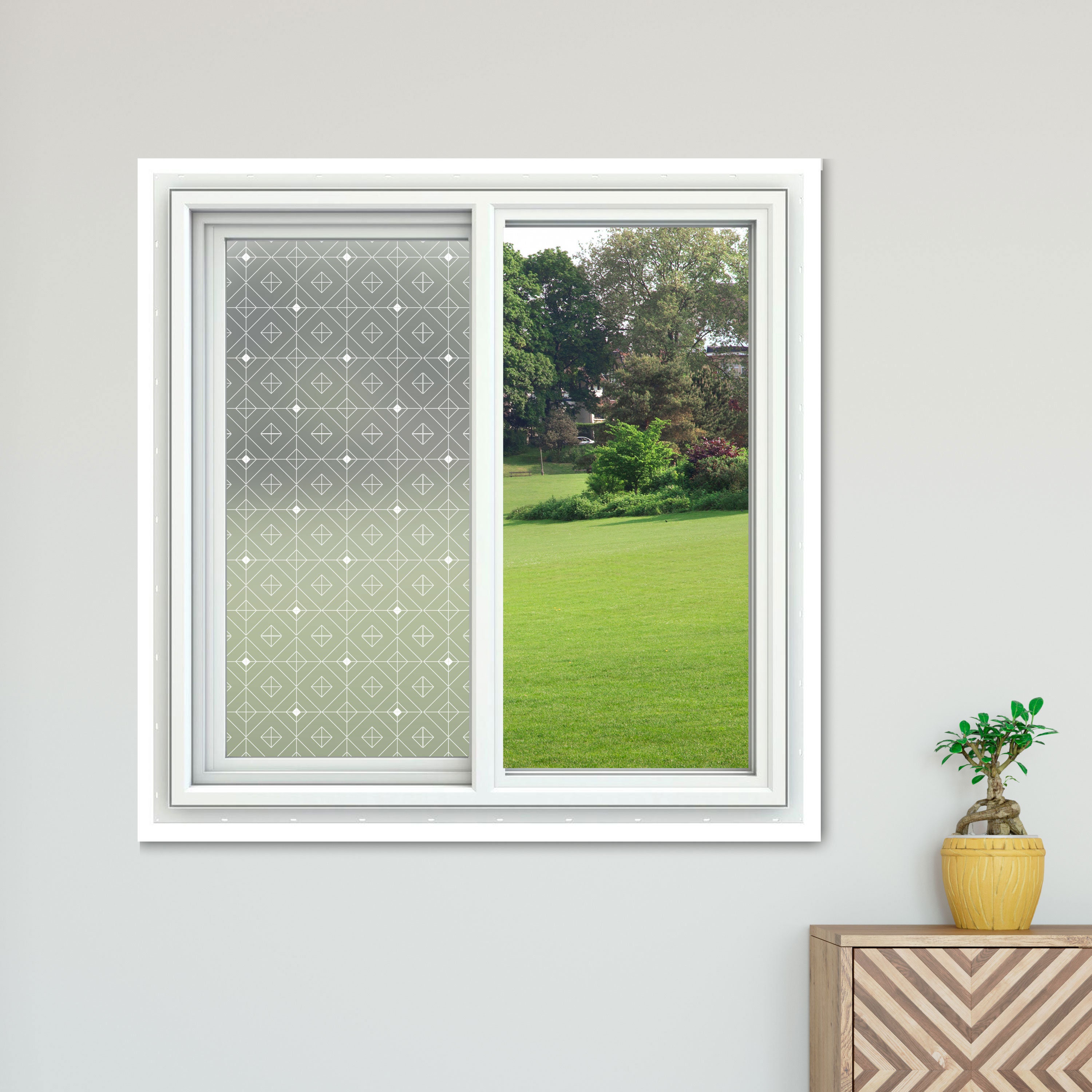 Privacy Patterned Frosted Window Film Decorative Etched Feature Glass ...