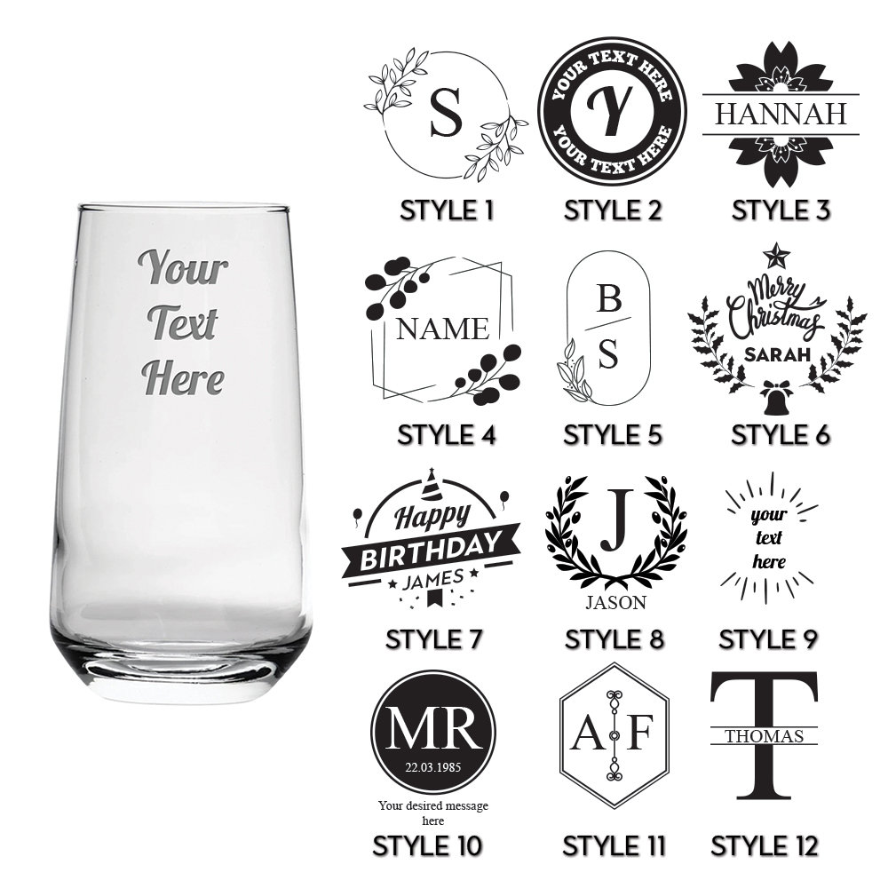 Personalised Glass Engraved Glasses Gift Custom Text on - Etsy UK