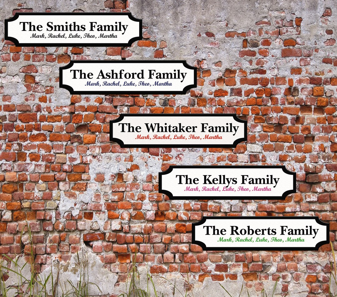 Personalised Family Name Sign. Street Sign. Custom Sign. Weatherproof ...