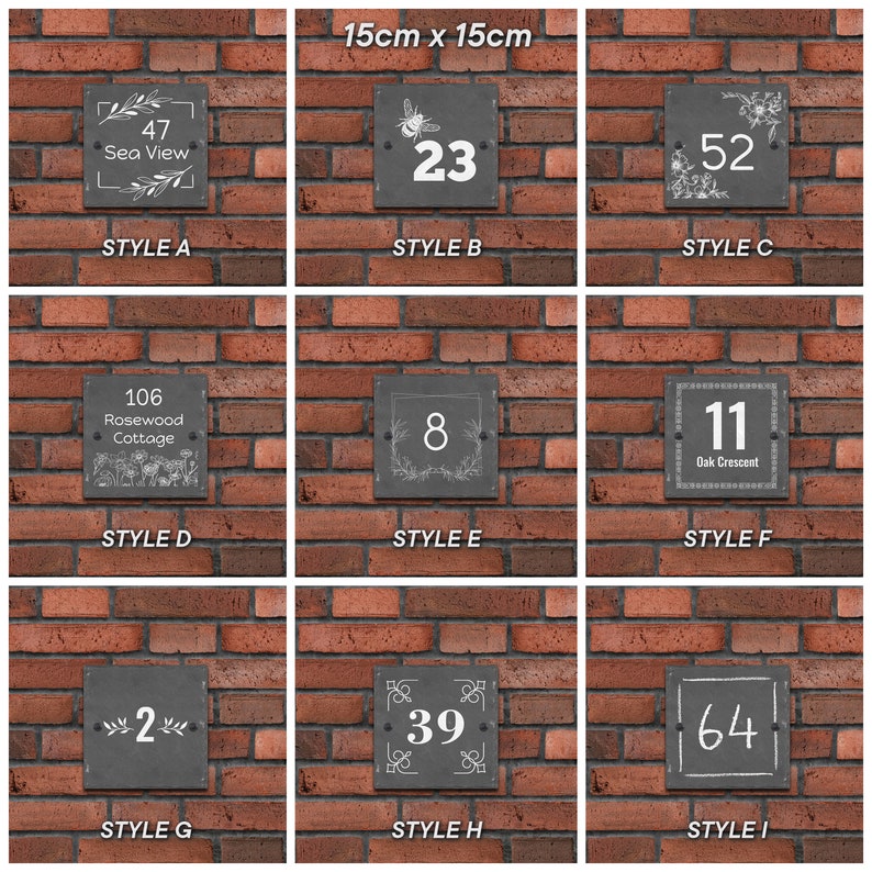 Rustic Slate Door Number Slate Gate Sign Plaque Stone Home - Etsy UK