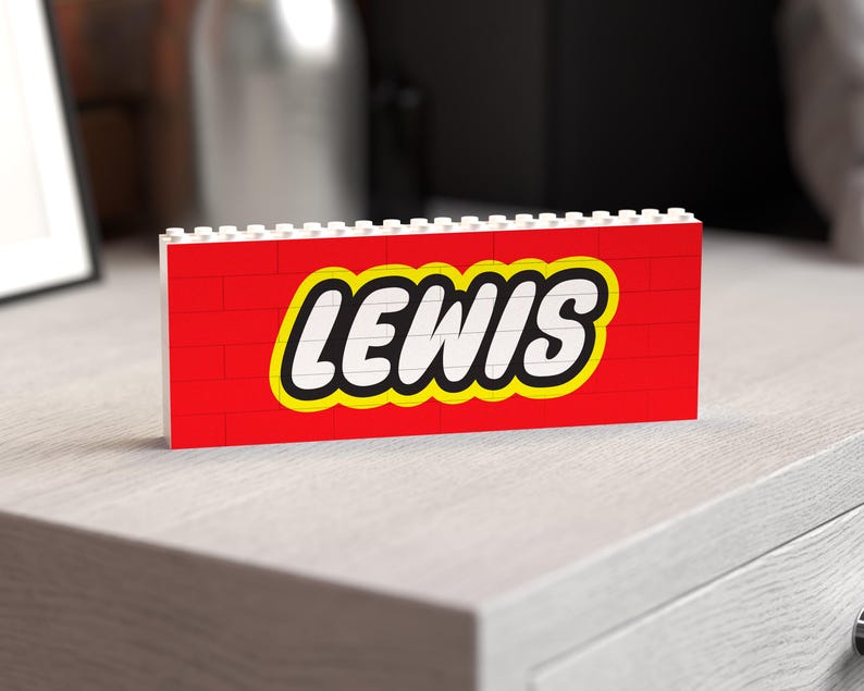 Personalised Lego Compatible Name Brick – Custom Kids Toy Puzzle Gift ...