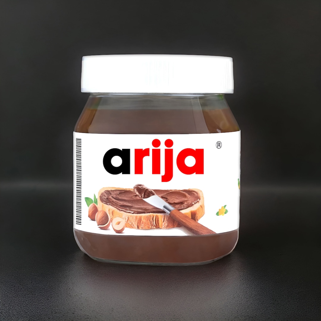 Personalised Chocolate Spread Label Vinyl Sticker Funny Novelty Gift ...