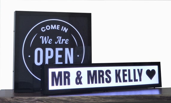 Metal Colour Changeable Light Box Personalised Business / Home - Etsy UK