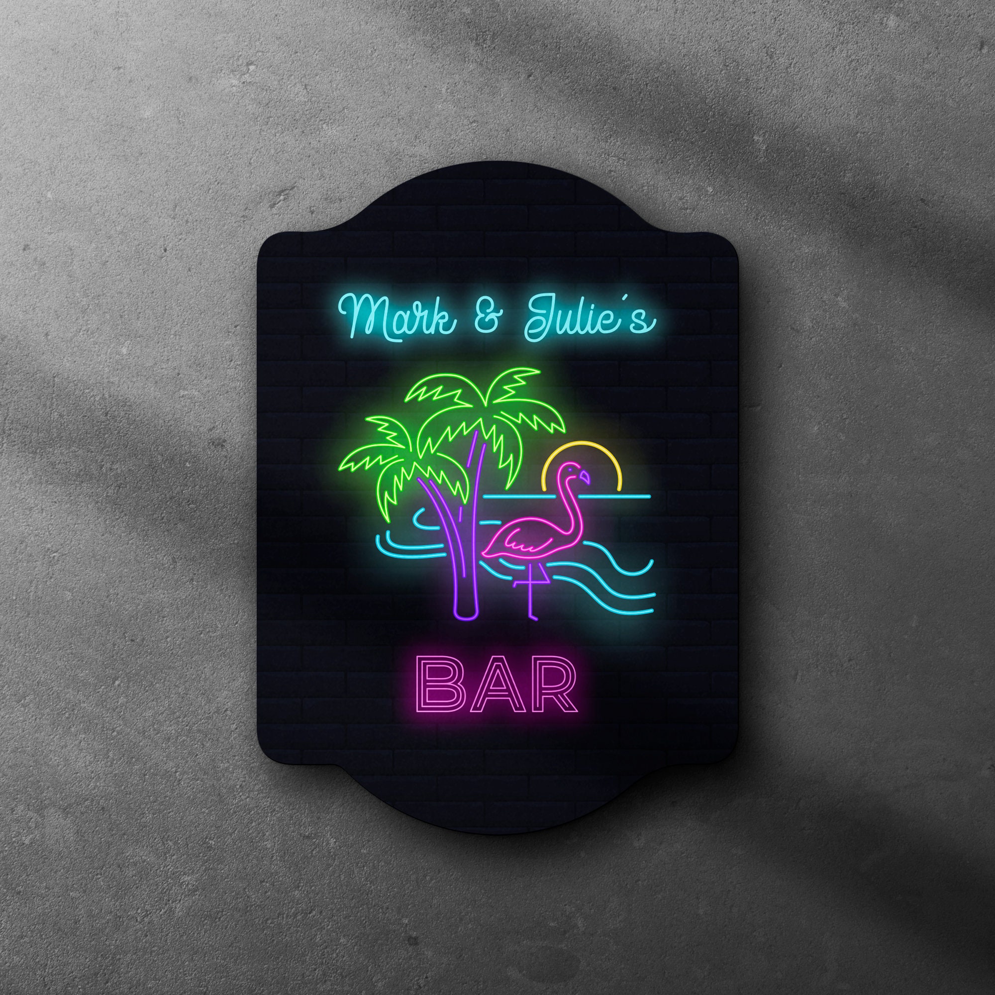 Personalised Neon Cocktail Nightclub Style Bar Sign 80S Retro - Etsy UK