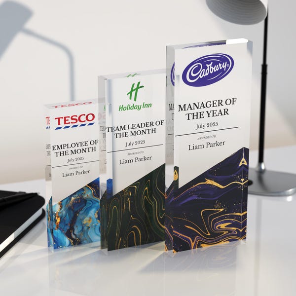 Glass Trophy Rectangle - Etsy UK