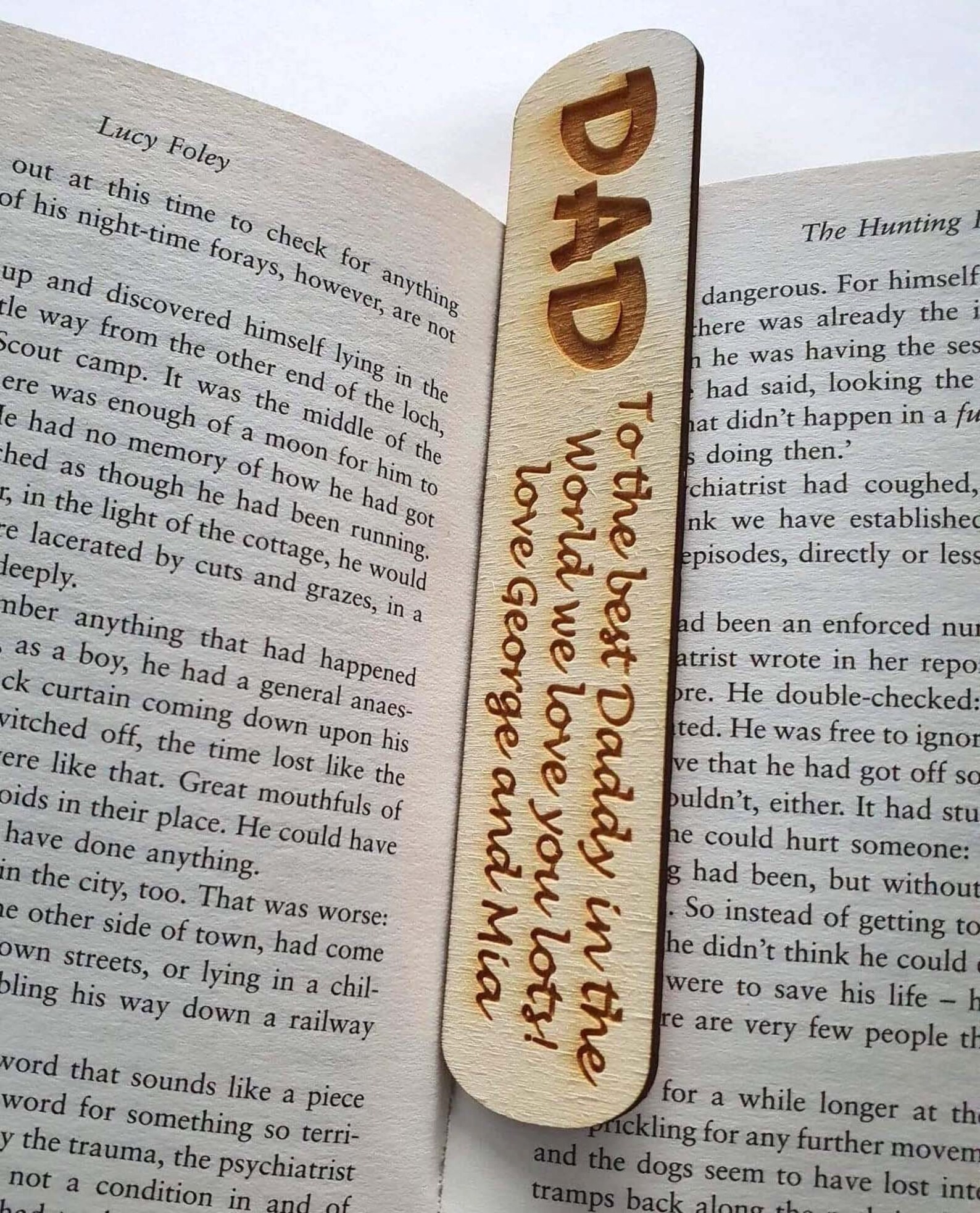 Personalised Wooden Bookmark Fathers Day Gift, Birthday, Anniversary ...