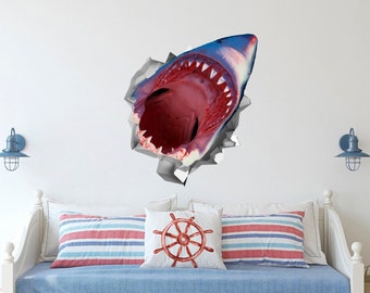 3d Shark Wall Decal - Etsy