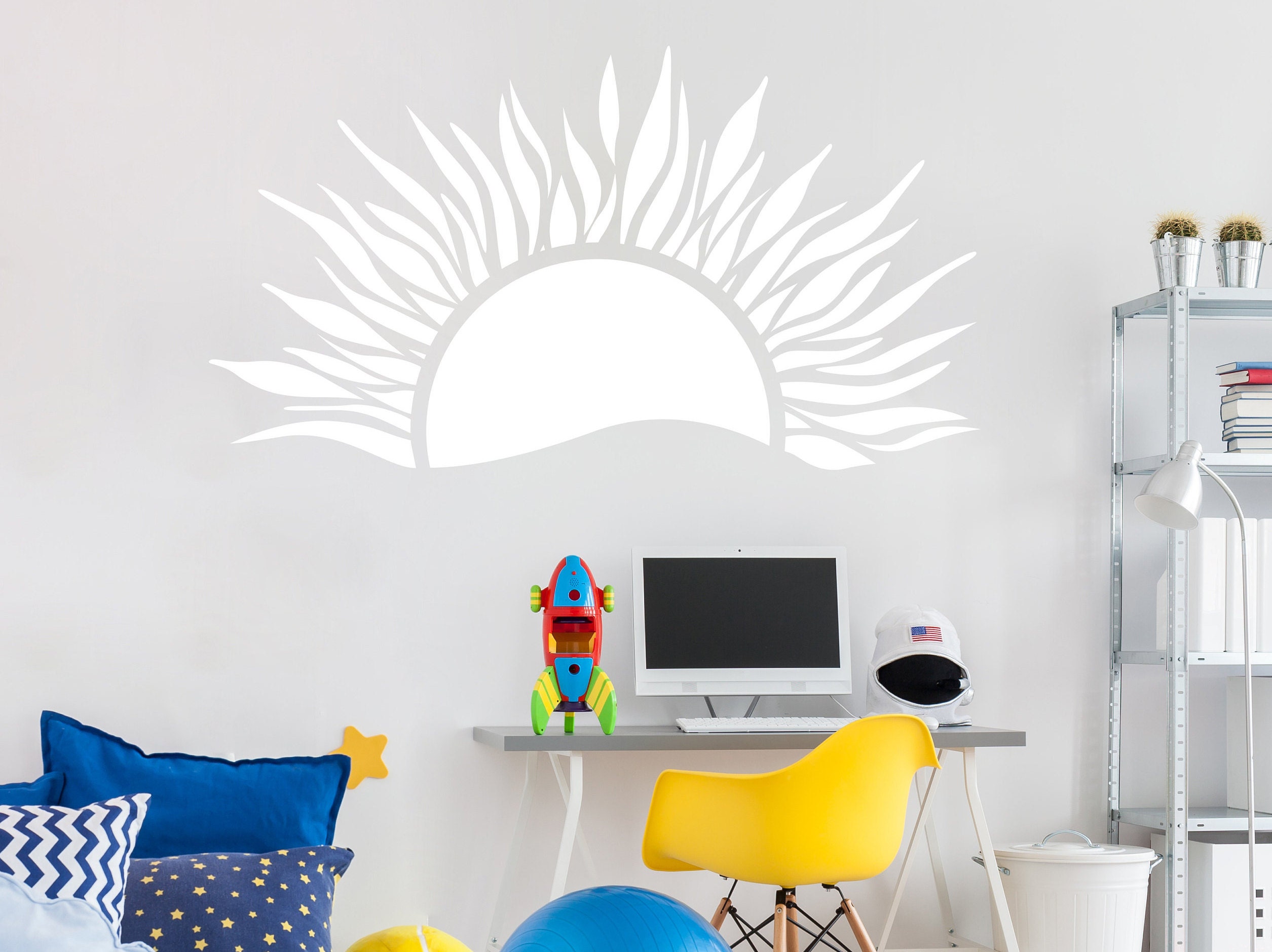 Sun Wall Art. Sun Decals. Sun Nursery above Crib. Sun Wall | Etsy