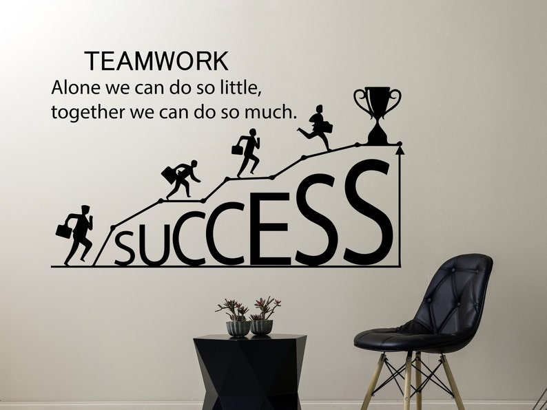 Buy Teamwork Wall Decal for Office Success Wall Art Office Decor Online ...