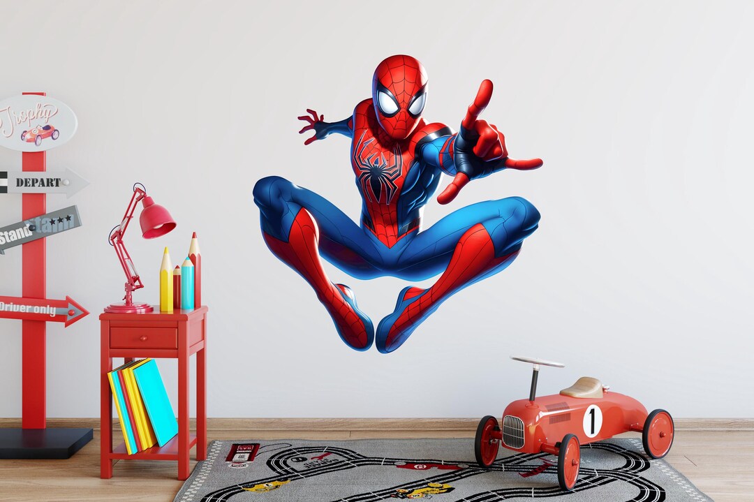 Spider-man Decal for Kids Room Wall Decor, Wall Mural Stickers Hero ...