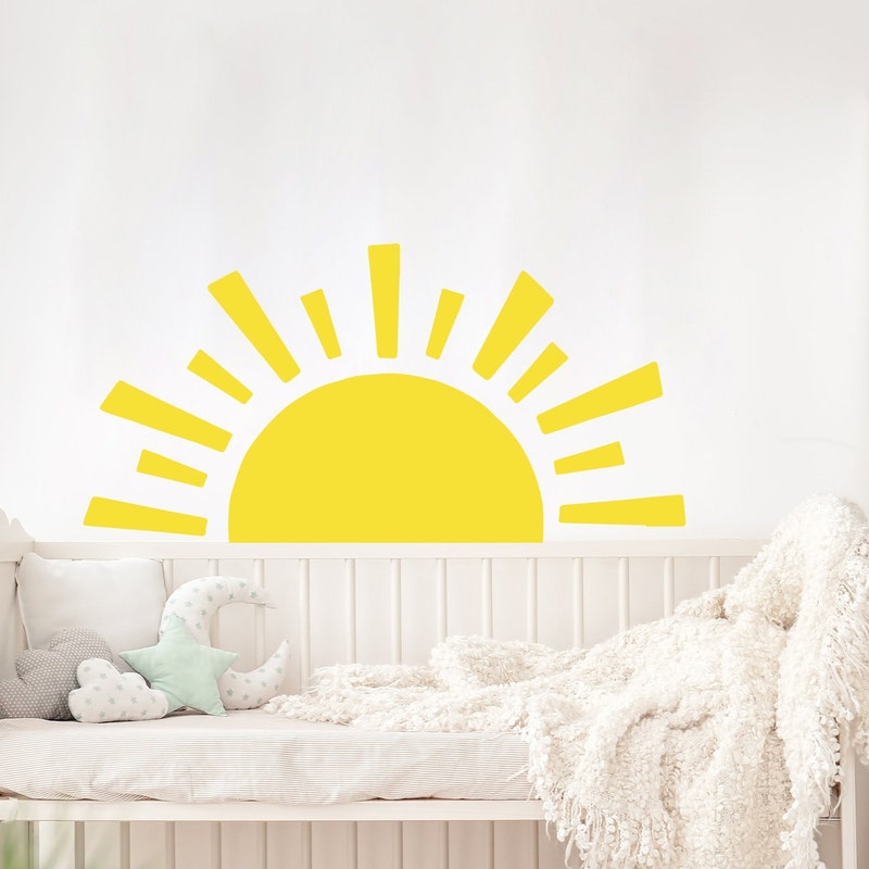 Half Sun Wall Decal - Etsy