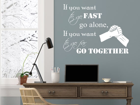 Teamwork Quote Office Wall Decal Teamwork Sticker ds164 Quote for ...