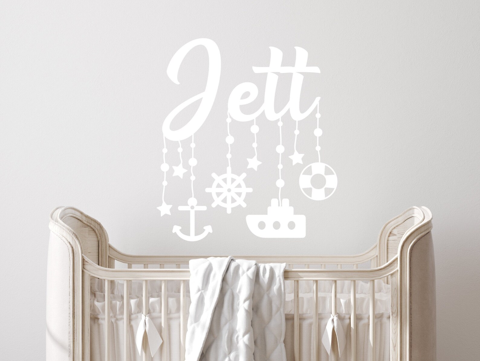 Nautical Boys Name Wall Decals. Nursery Decor. Custom Name | Etsy