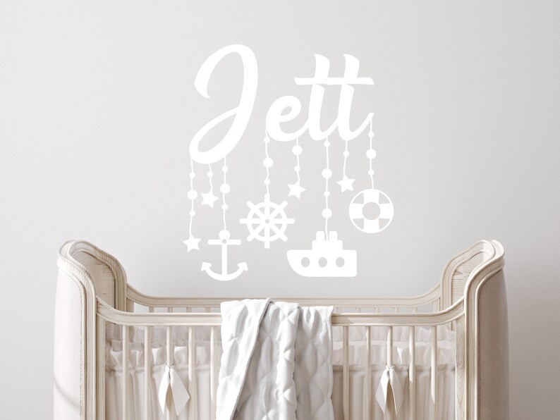 Nautical Boys Name Wall Decals. Nursery Decor. Custom Name - Etsy