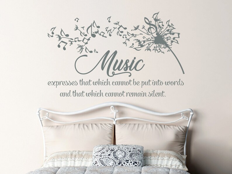 Music Expresses That Which Quote Wall Sticker. Music Quote - Etsy
