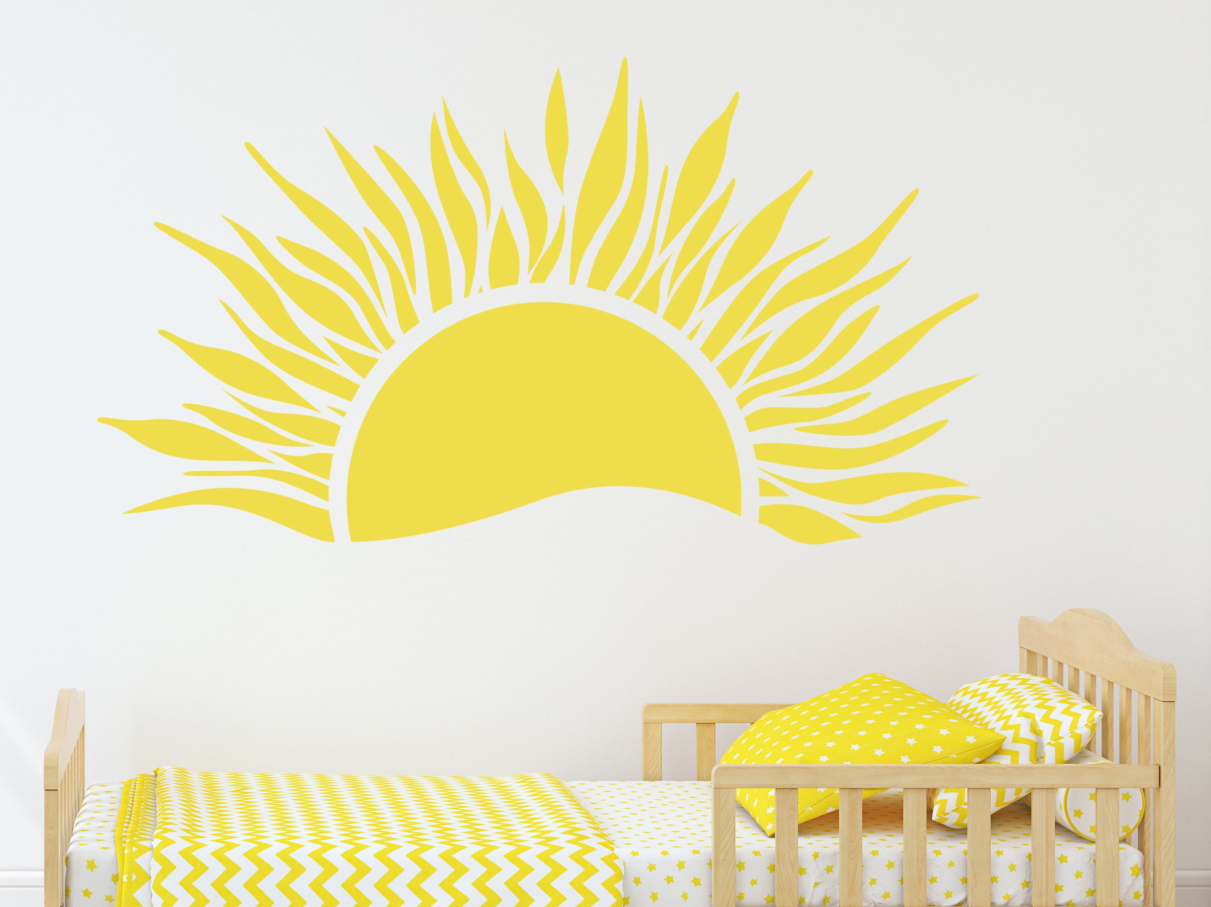 Sun Wall Art. Sun Decals. Sun Nursery above Crib. Sun Wall | Etsy