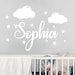 Clouds Name Decal. Nursery Girls Decals. Custom Name Decal Nursery ...