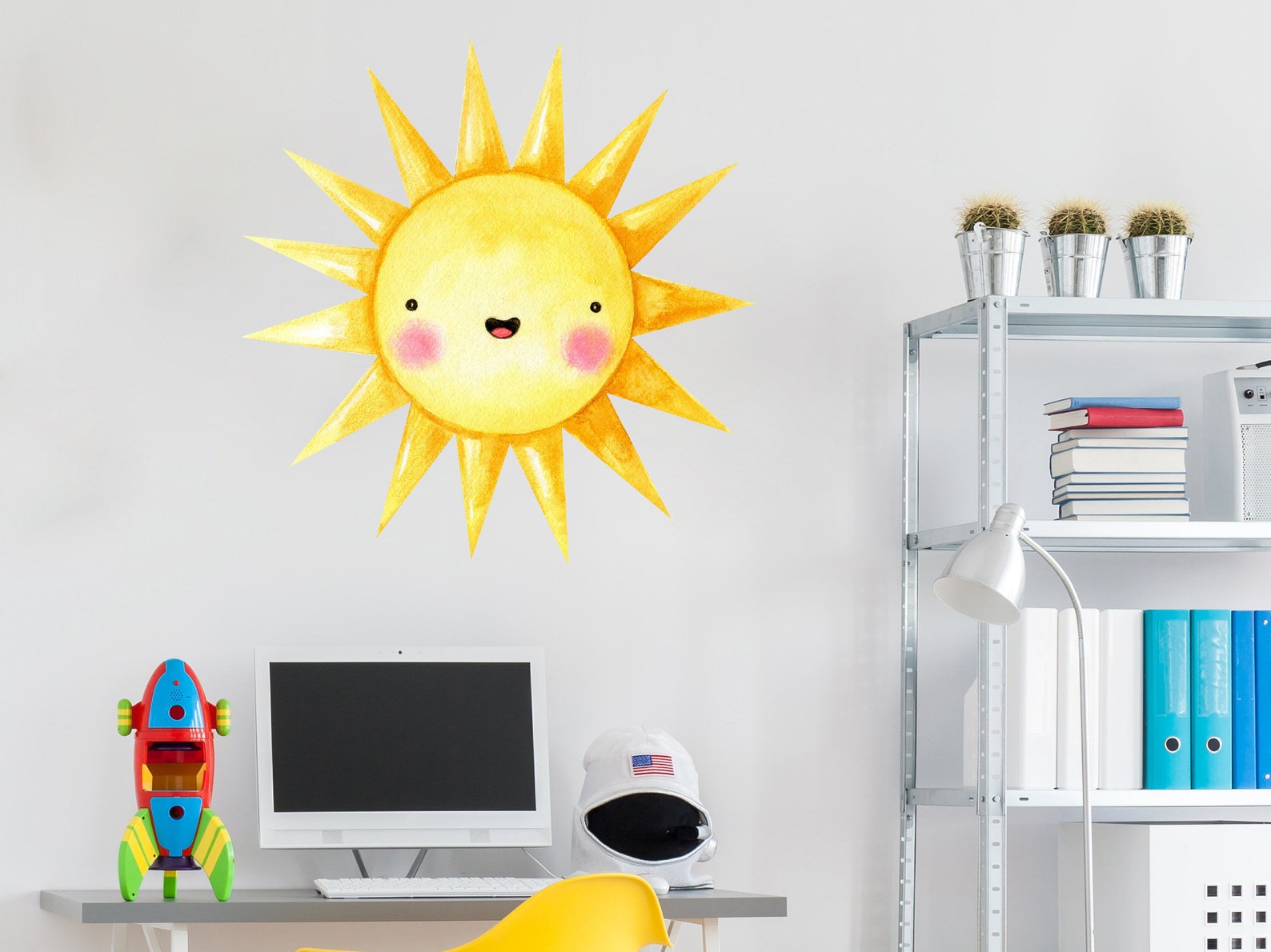 Kids Sun Decal. Colorful Sun for Above Bed. Sun Nursery Decor. - Etsy