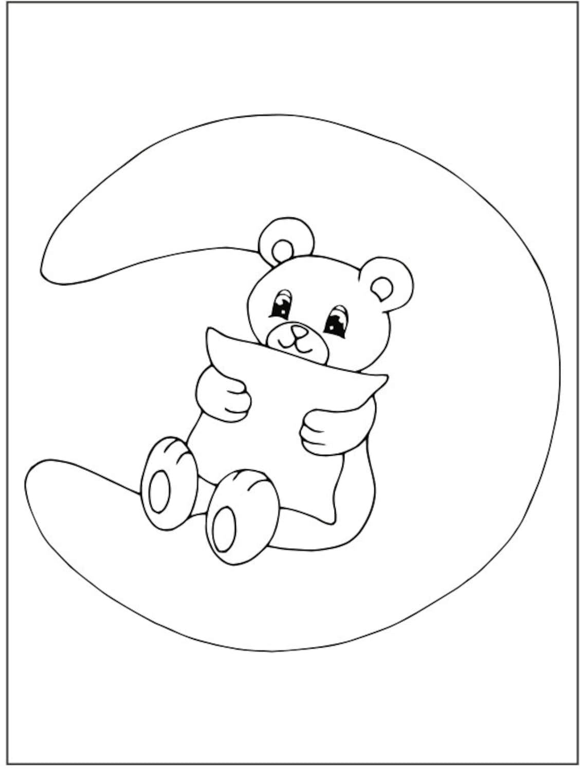 Coloring Book Pages| Bear Coloring Book - Etsy