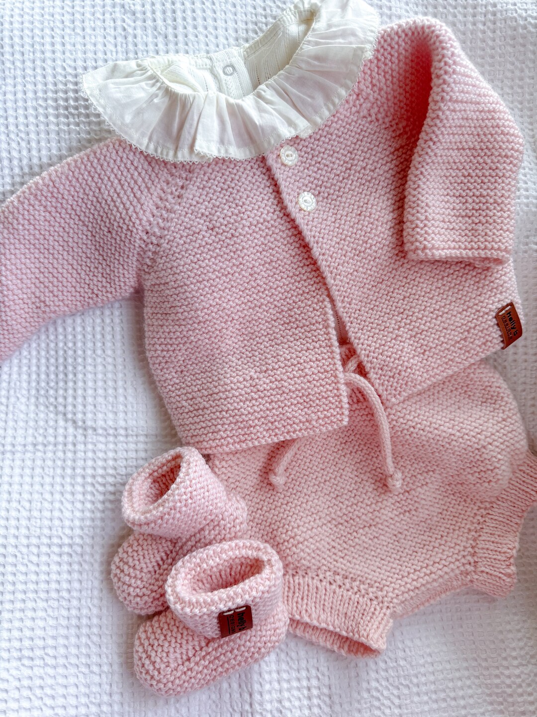 Deluxe Merino Wool Hand Knitted Baby Bloomers, Jacket and Booties - Etsy