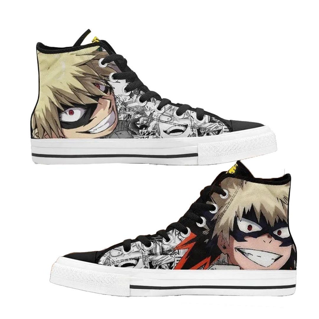 Katsuki Bakugo High Top Shoes Custom Anime Sneakers Mix Manga - Etsy