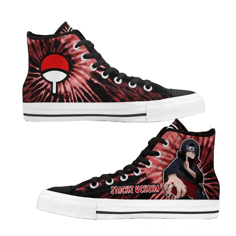 Itachi Uchiha High Top Shoes Custom Anime Sneakers Tie Dye Style - Etsy