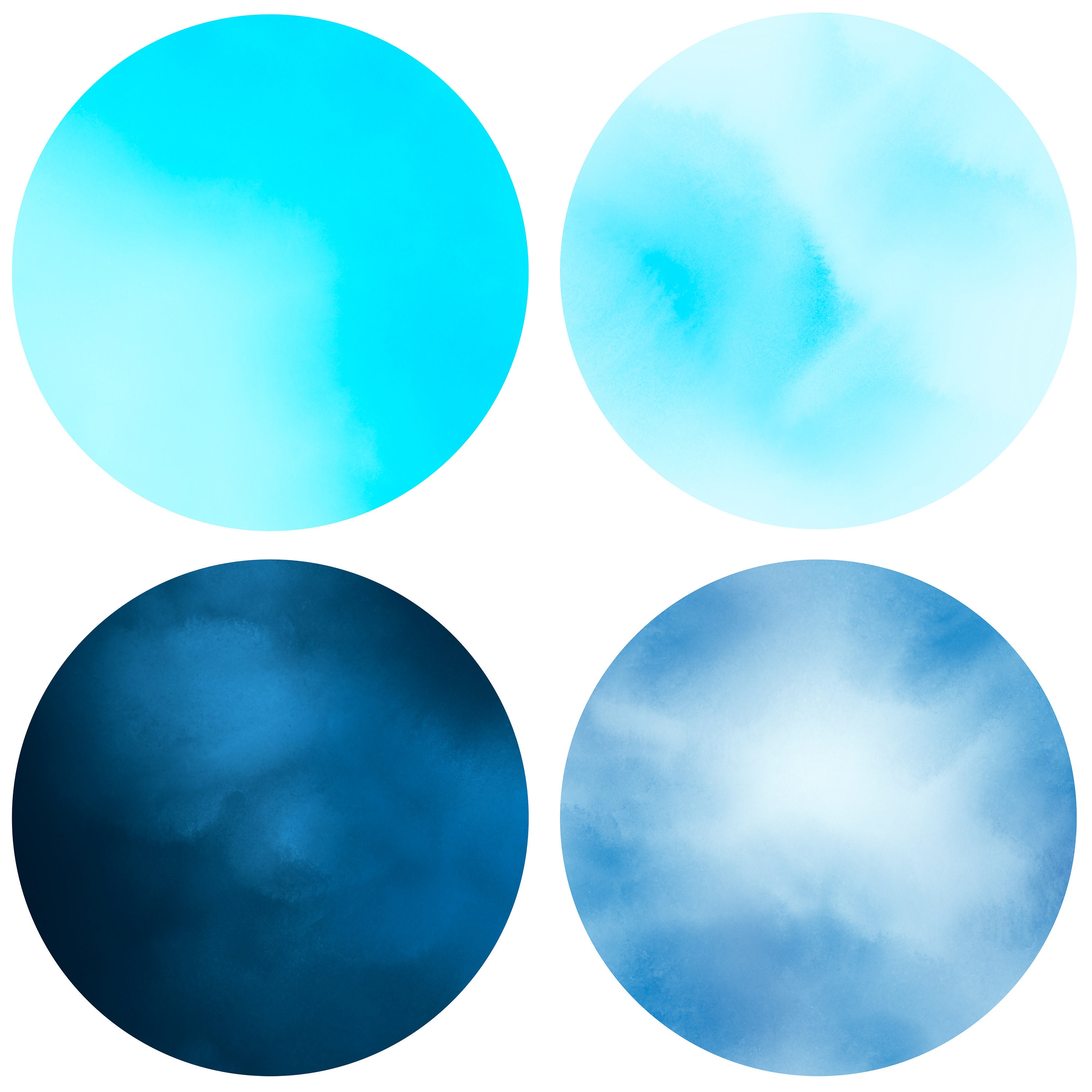 16 png azules tonos redondos puntos redondos colores | Etsy