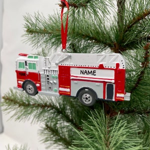 Red Fire Truck Ornament Personalized Christmas Ornament Perfect Gift ...
