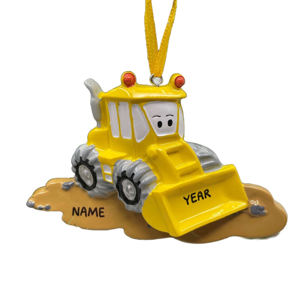 Construction Bulldozer Ornament Dozer Personalized Christmas Ornament ...
